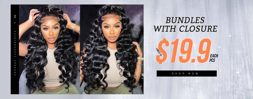Shop Lace Front Wigs Human Hair Weave Bundles with Lace Closure ...